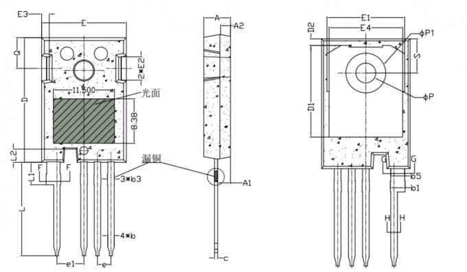 1200V 12mΩ Sic Power Mosfet Discretes DS-SPS12MA12E4S Customized