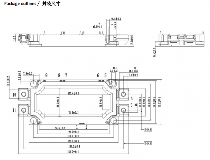 1700V 450A IGBT Half Bridge Module-Solid Power-DS-SPS450B17D3R8 ...